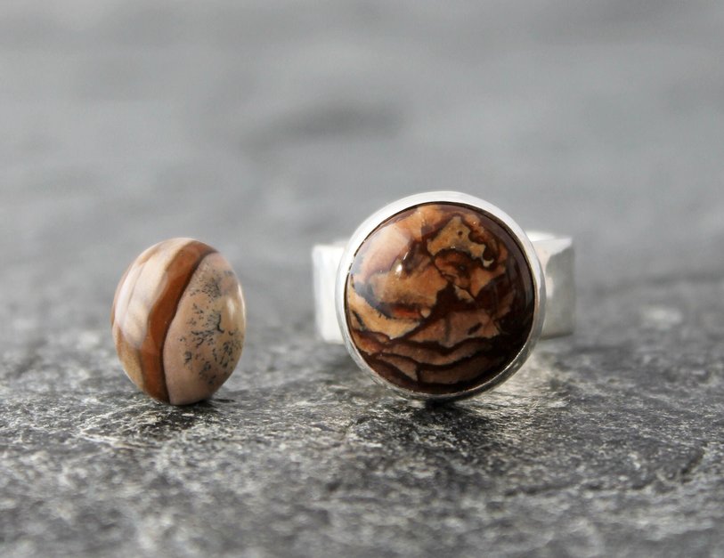 Blue Biggs Japer Ring | Spiral River Jewelry